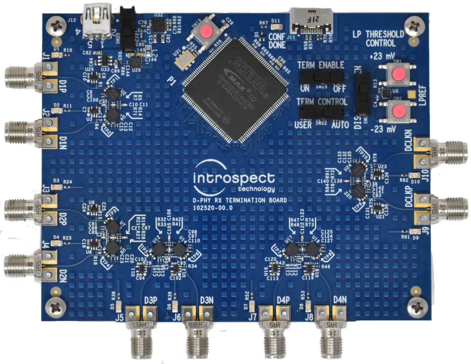 DRTB MIPI D-PHY Reference Termination Board | Introspect Technology