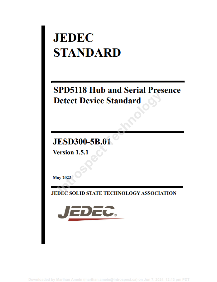 DDR5 SPD Device Hub CTS | Introspect Technology